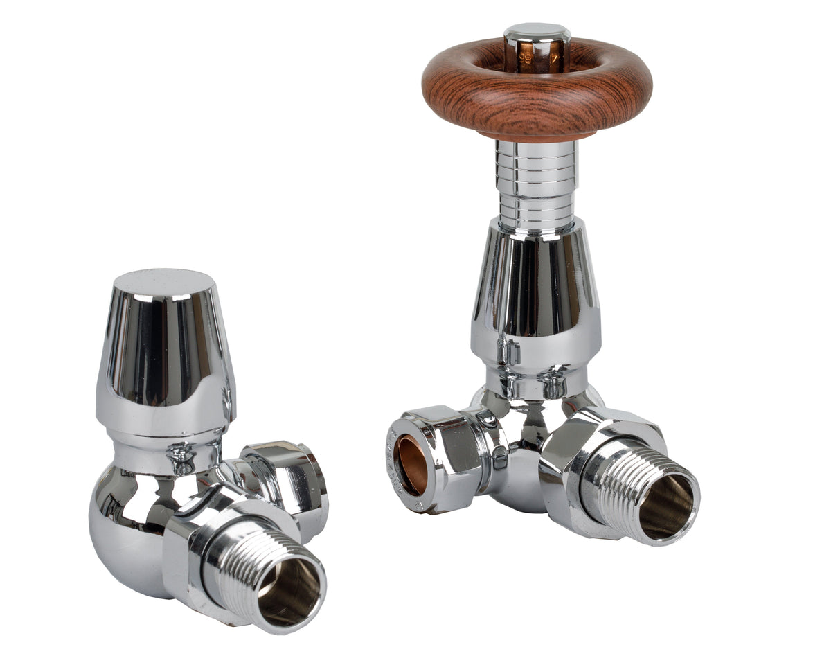 Traditional 15mm Corner TRV & lockshield - Chrome – Rob Pond Ltd